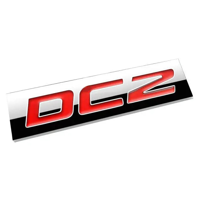 Aluminum Stick On 3D Polished Red Lettering Dc2 Decal Emblem Trim Badg ...