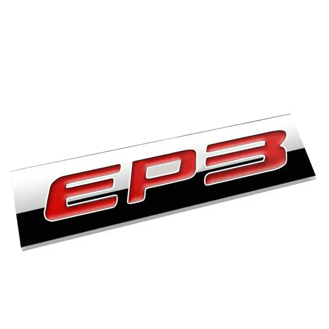 Aluminum Stick On 3D Polished Red Lettering Ep3 Decal Emblem Trim Badg ...