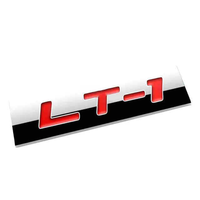 Aluminum Stick On 3D Polished Red Lettering Lt1 Decal Emblem Trim Badg ...