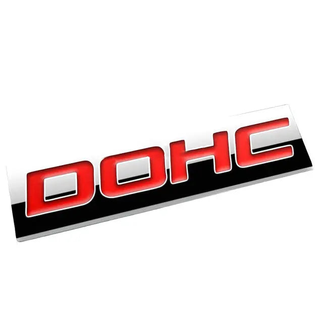 Aluminum Stick On 3D Polished Red Letters Dohc Decal Emblem Trim Badge ...