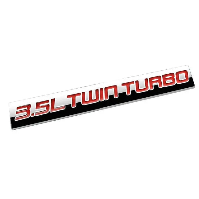 Aluminum Stick On Polish Red 3.5L 3.5 L Twin Turbo Decal Emblem Trim B ...