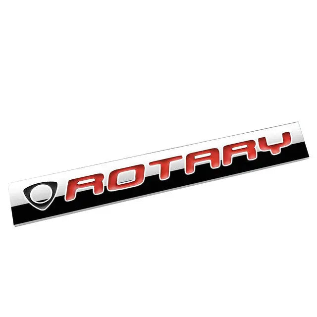 Aluminum Stick On Red Letters Black Rotary Symbol Decal Emblem Trim Ba ...