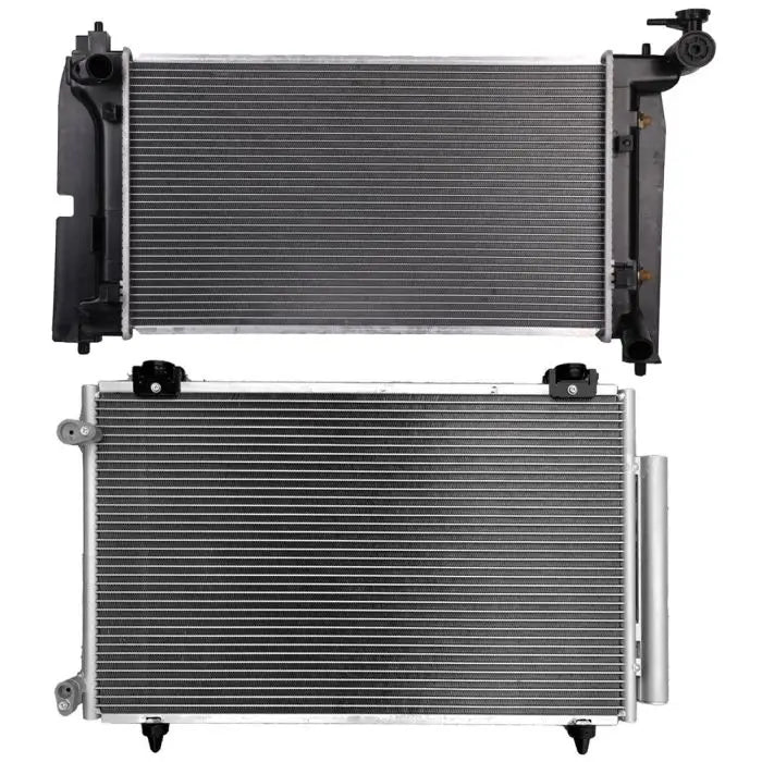 Aluminum Radiator & AC Condenser Cooling Kit 2005-2008 Toyota Corolla ...