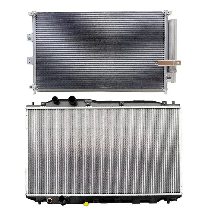 Aluminum Radiator & AC Condenser Cooling Kit 2006-2011 Honda Civic 1.8 ...