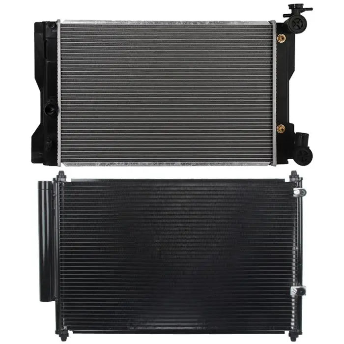 Aluminum Radiator & AC Condenser Cooling Kit 2009-2014 Toyota Corolla ...