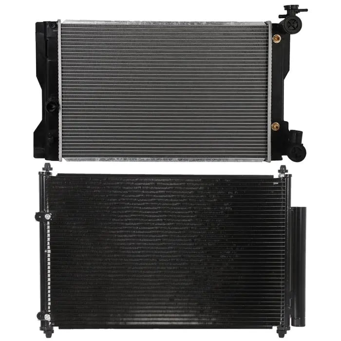 Aluminum Radiator & AC Condenser Cooling Kit 2009-2017 Toyota Corolla ...