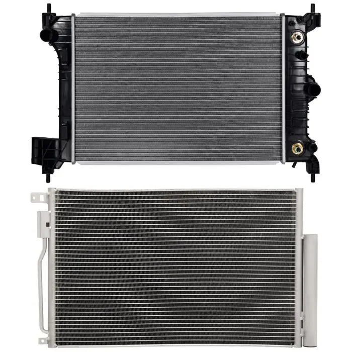 Aluminum Radiator & AC Condenser Cooling Kit 2013-2018 Chevrolet Sonic ...