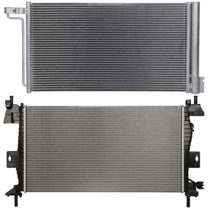 Aluminum Radiator & AC Condenser Cooling Kit 2015-2018 Ford Focus ...