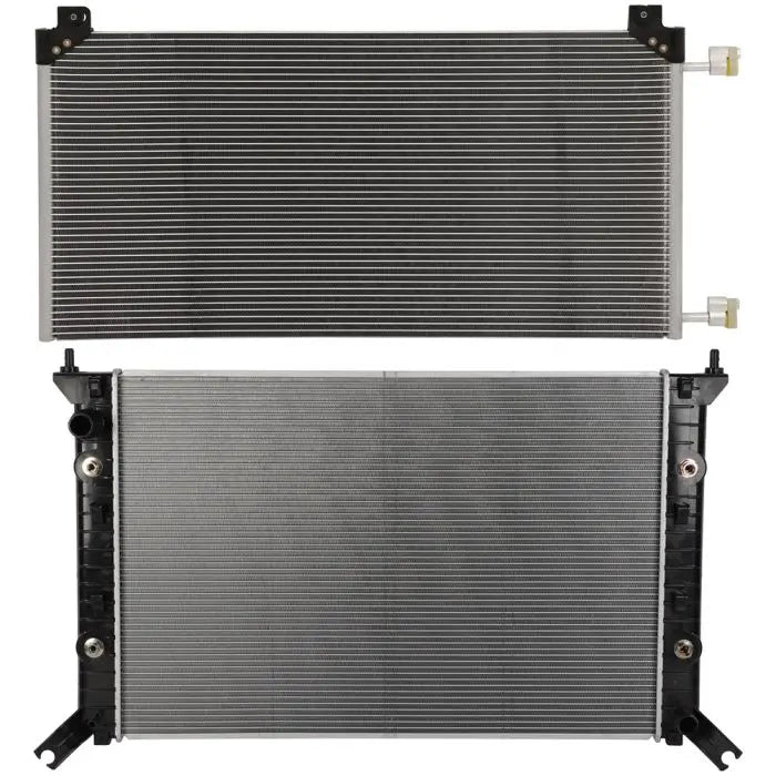 Aluminum Radiator & Condenser Cooling Kit 11-16 Chevrolet Silverado 25 ...