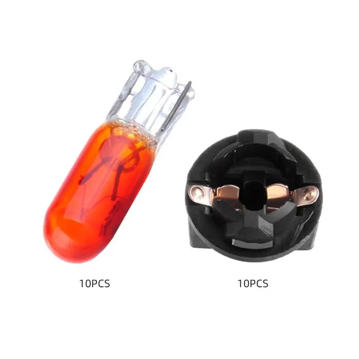 Amber T5 Halogen Interior Light Bulb 12V 3W With 3/8" 9mm Twist Lock S ...