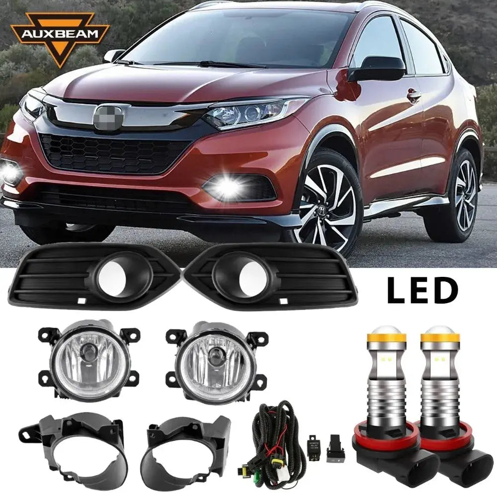 Auxbeam For 2019-2021 Honda Hrv Hr-V Led Fog Lights Bumper Lamps+Wirin ...