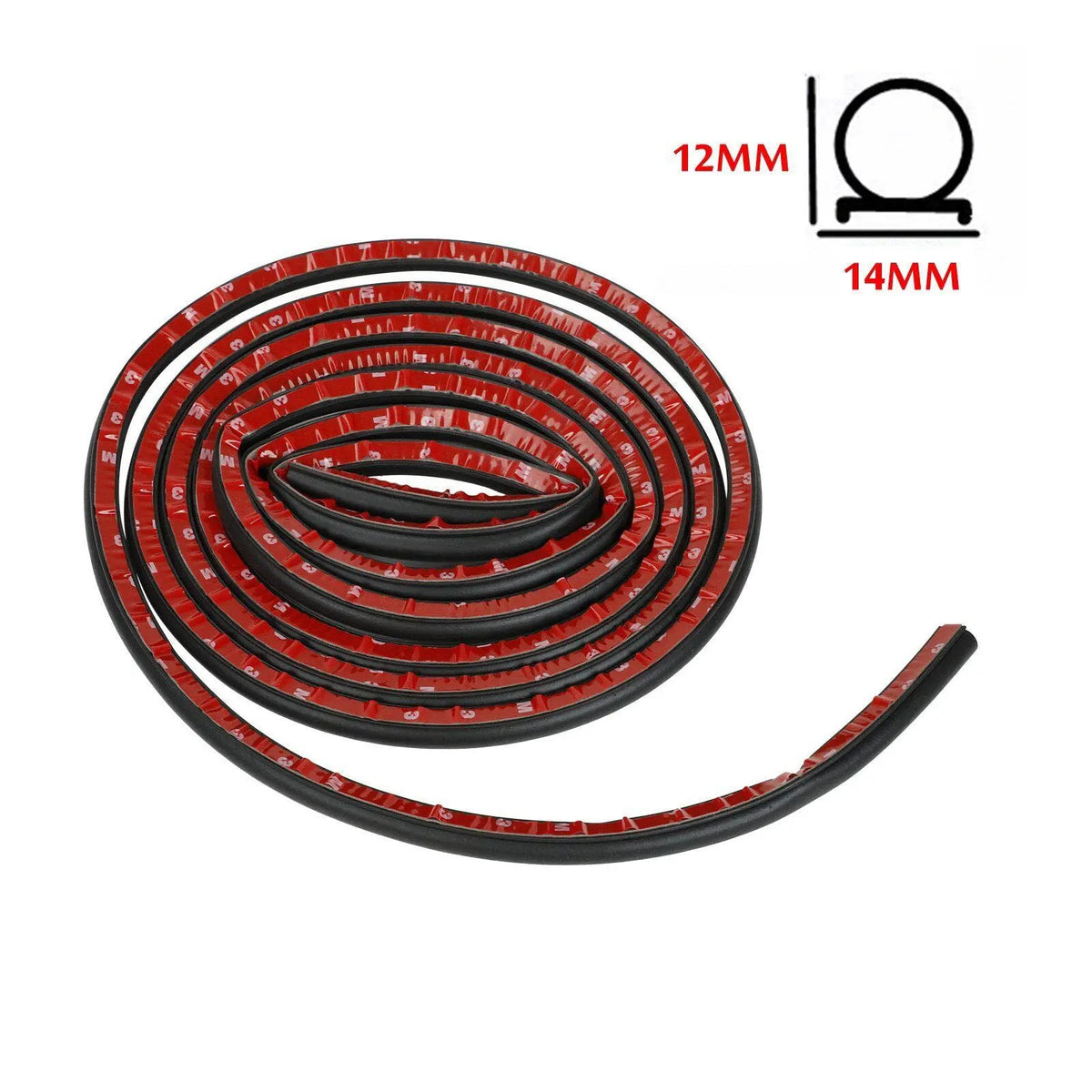 D-Shape Rubber Seal Strip Edge Guard Weatherstrip For 4 Door + Bonnet ...