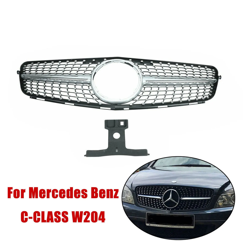 Diamond Grille Fit Mercedes Benz W204 C-Class Pre-Facelift 2008-2014 S ...