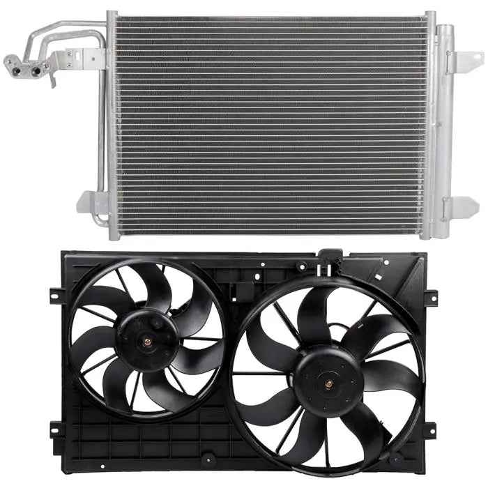 Electric AC Condenser Cooling Fan Kit 2006 2007 2008 2009 Volkswagen R ...