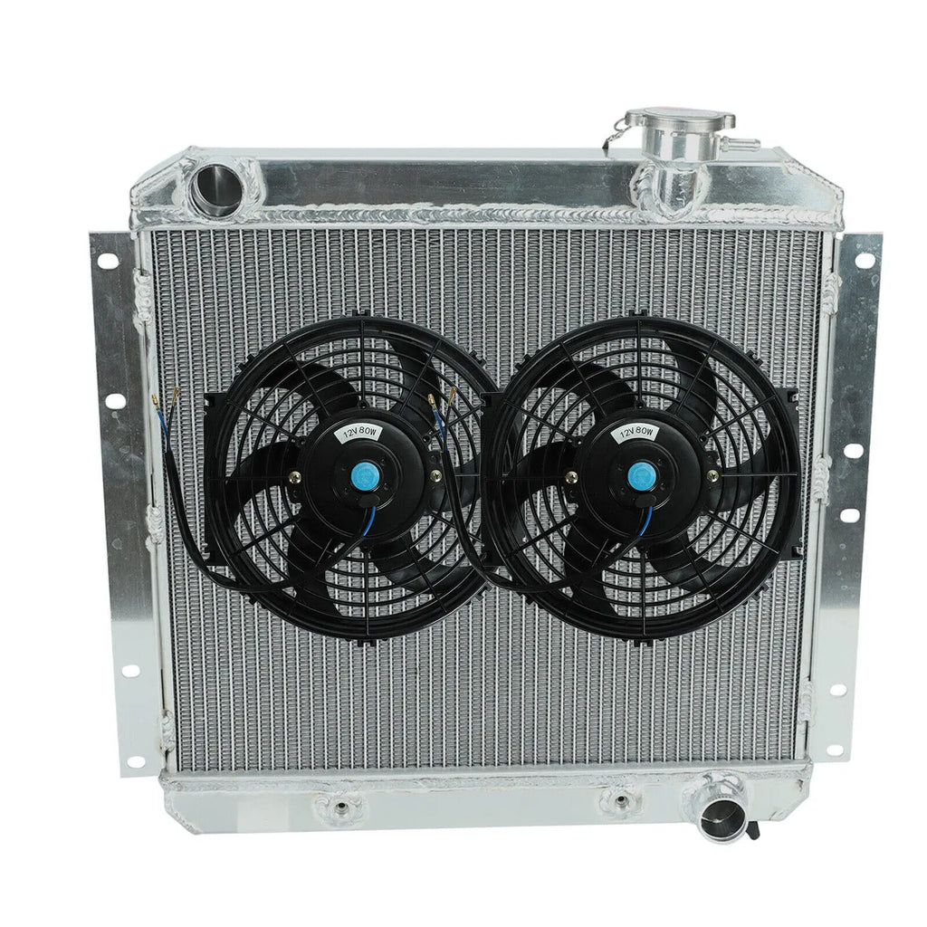 For 1958-1984 Toyota Land Cruiser Fj40 Fj45 3 Row Radiator+ 2X 10" Sli ...