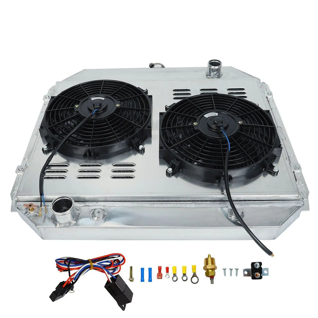 For 1966-1979 Ford F100 F150 F250 F350 Bronco V8 3 Row Radiator+Shroud – Dynamic Performance Tuning