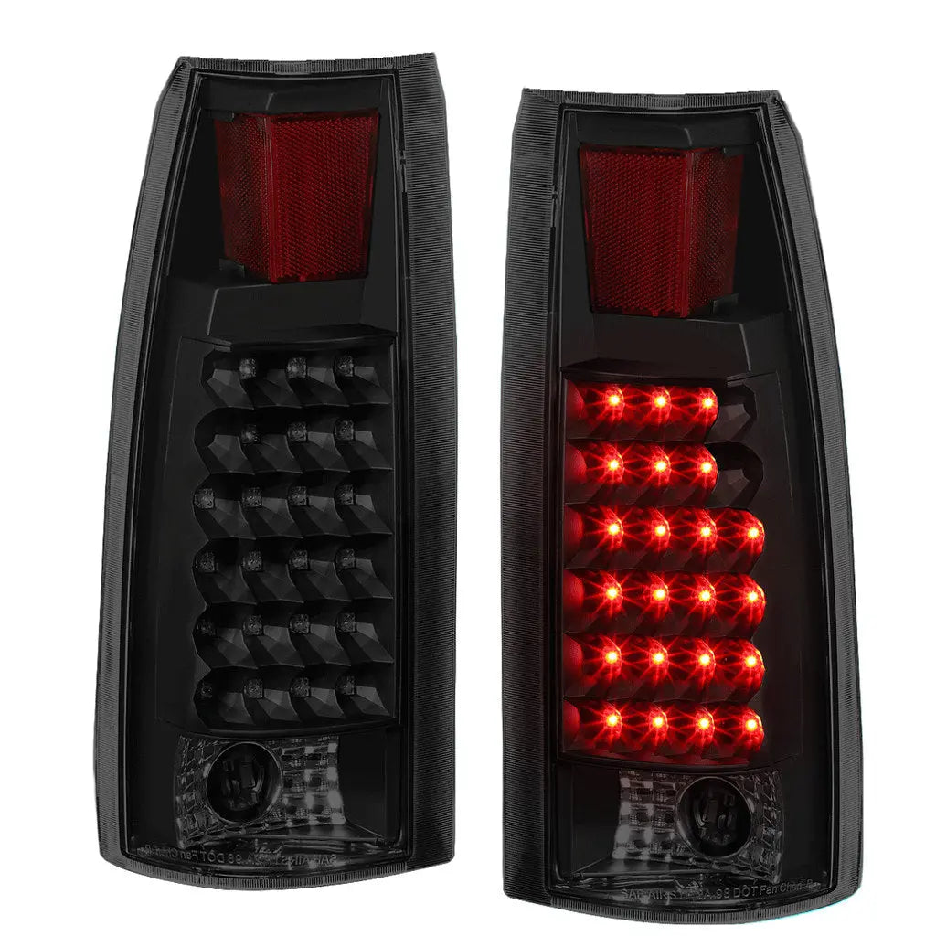 88-98 C/K C10 Gmt400 1500/2500/3500 Cheyenne Black Smoke Led Tail Ligh ...