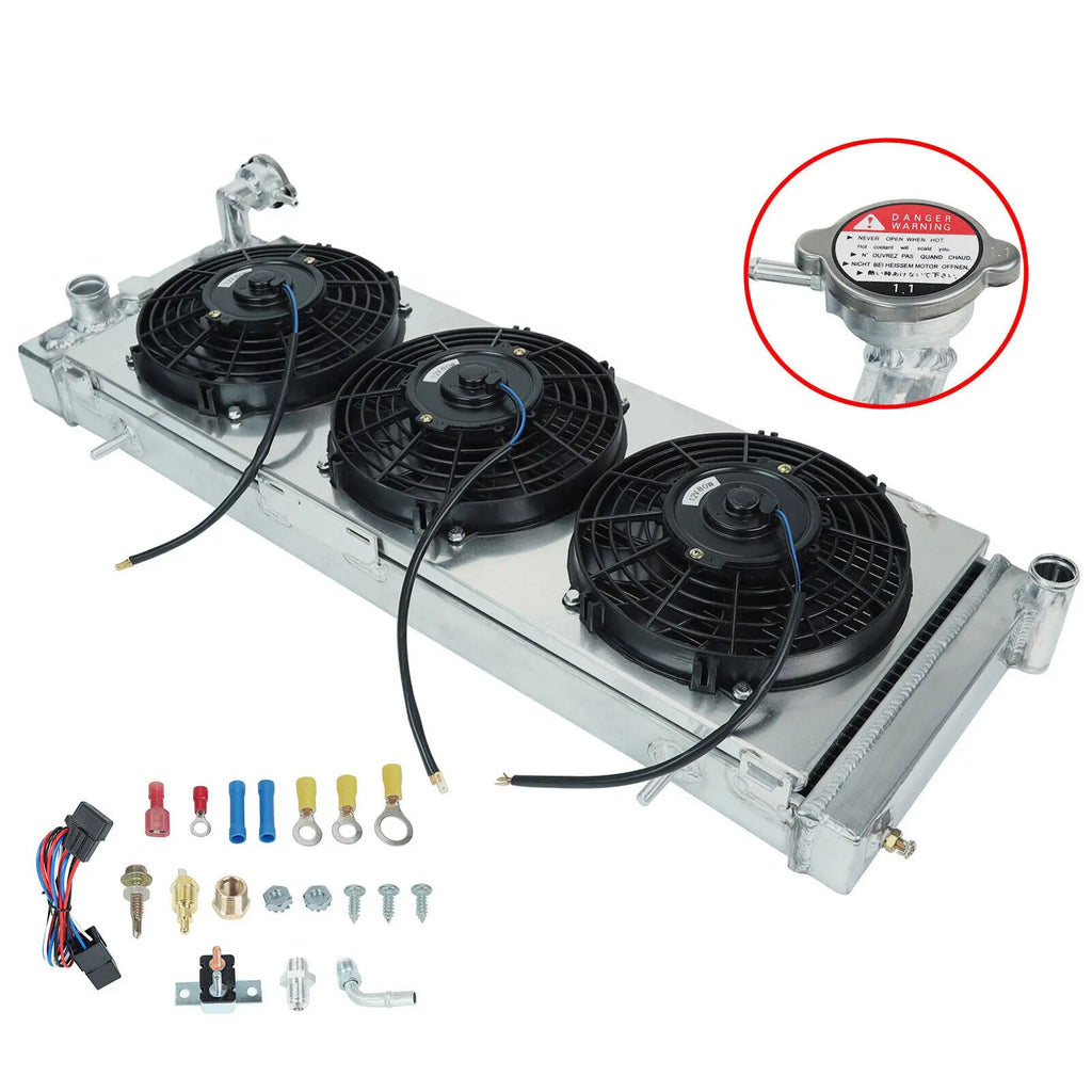 For 91-01 Jeep Cherokee Xj/Comanche 1 Row Aluminum Radiator+10" Shroud ...