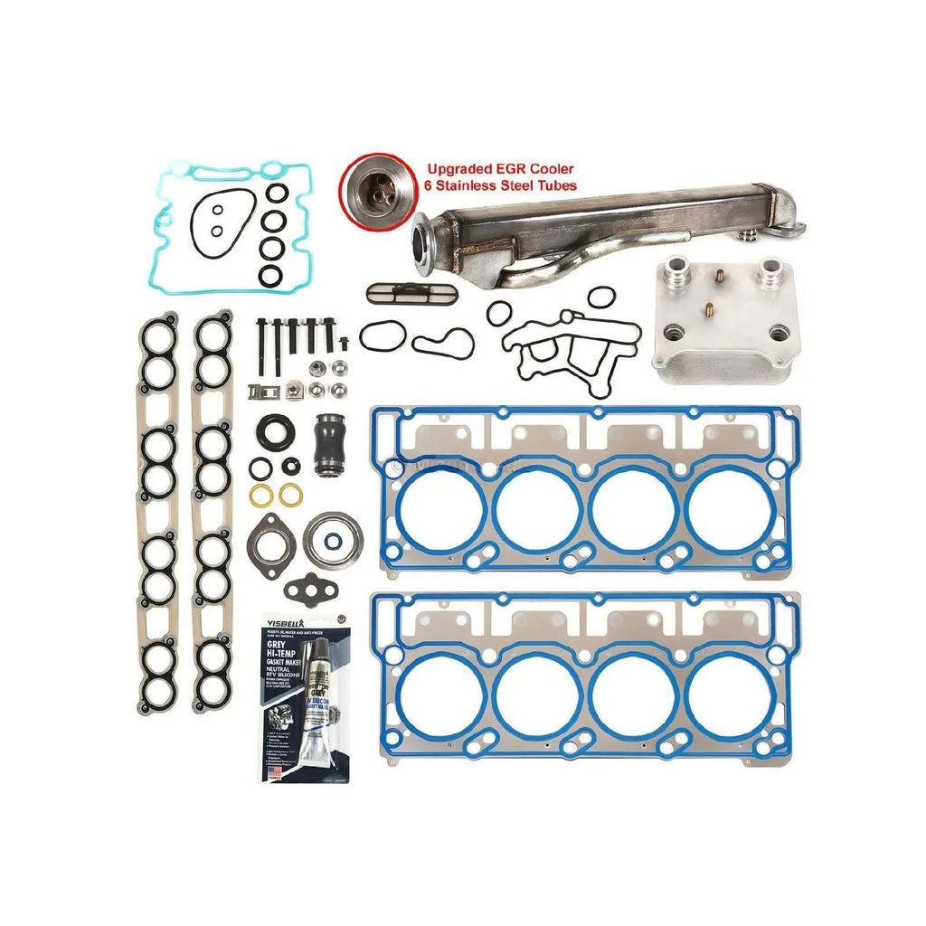Ford 6.0 Oil Cooler Upgraded EGR Cooler Kit Head Gasket 20mm Dowel Pin ...