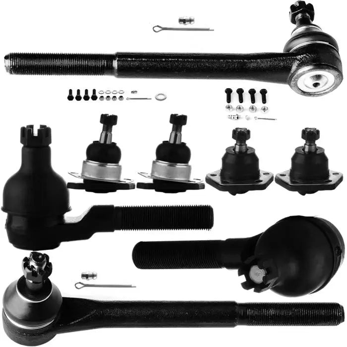 Front Lower Upper Ball Joints Steering Tie Rod End For 1998-2004 Chevr ...