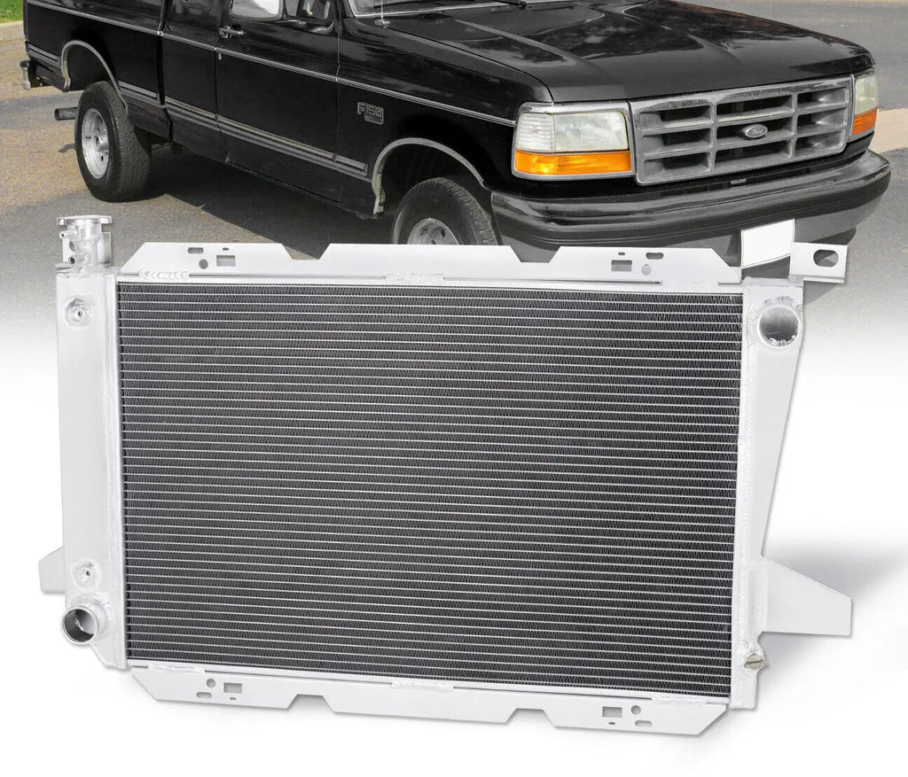 Front Mount Aluminum Radiator For 1985-1996 Ford F150/F250 Bronco ...
