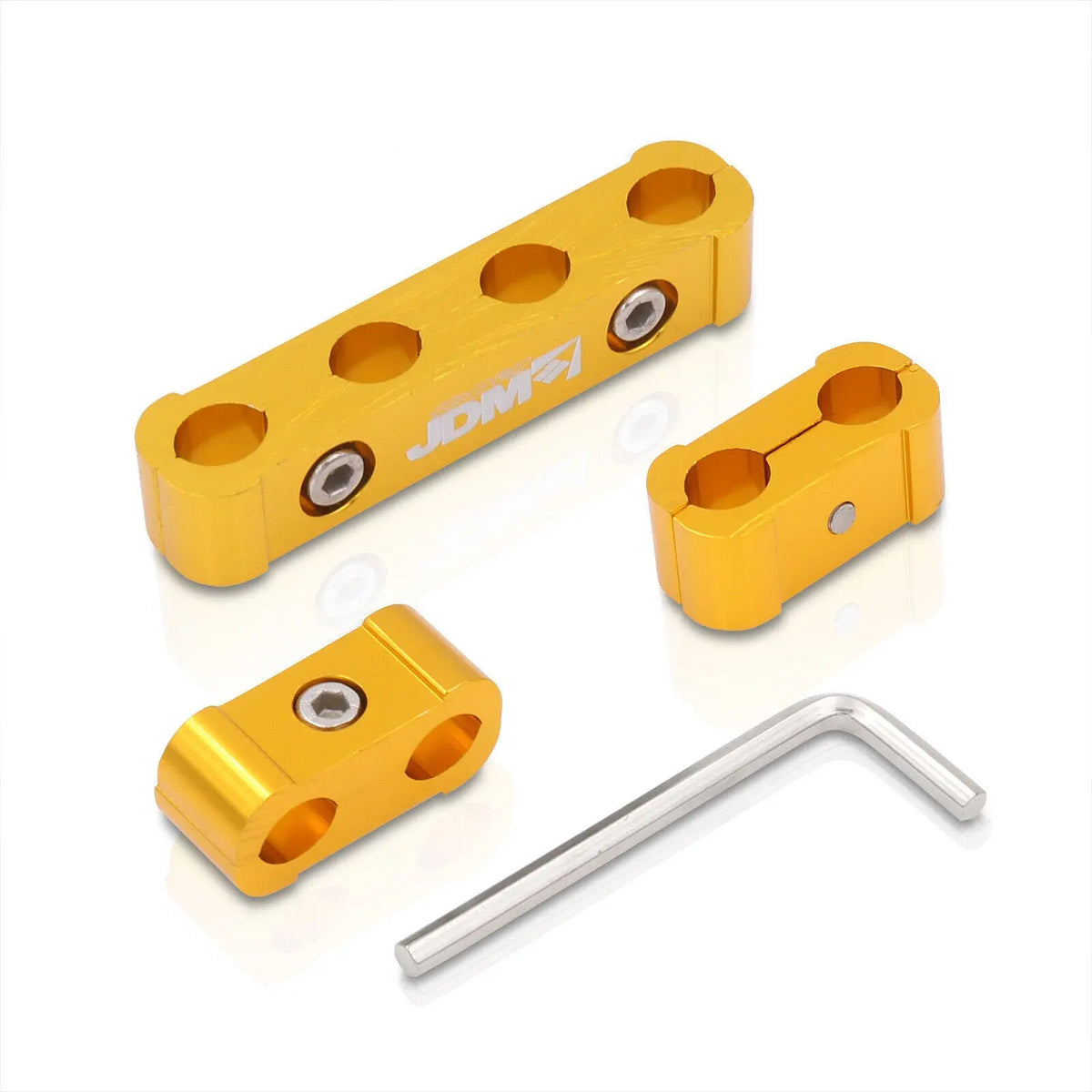 Gold Spark Plug Wires Loom Separators Engine Cable Divider Spacer 8Mm ...