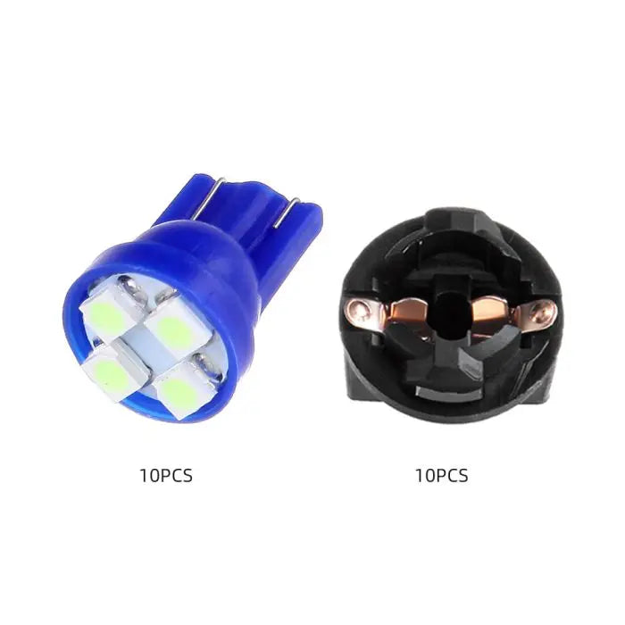 Ice Blue T10 LED Instrument Panel Light Bulb 4-3528-SMD With 1/2"Hole ...