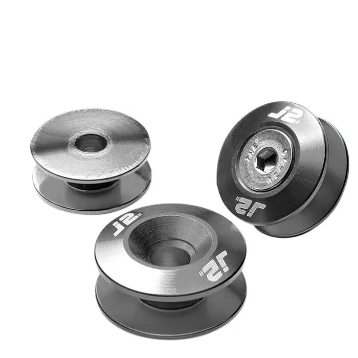 J2 Gun Metal Brushed Aluminum Trunk Bumper Quick Release Fastener Wash ...