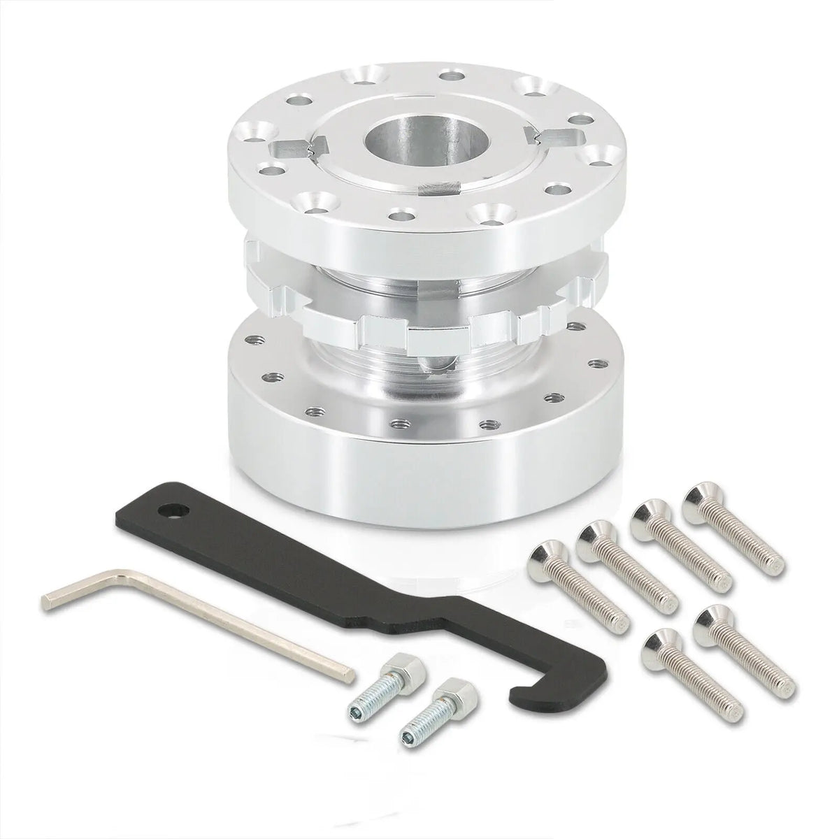 Jdm Sport Adjustable Steering Wheel Hub Adapter Extender Silv Works W ...