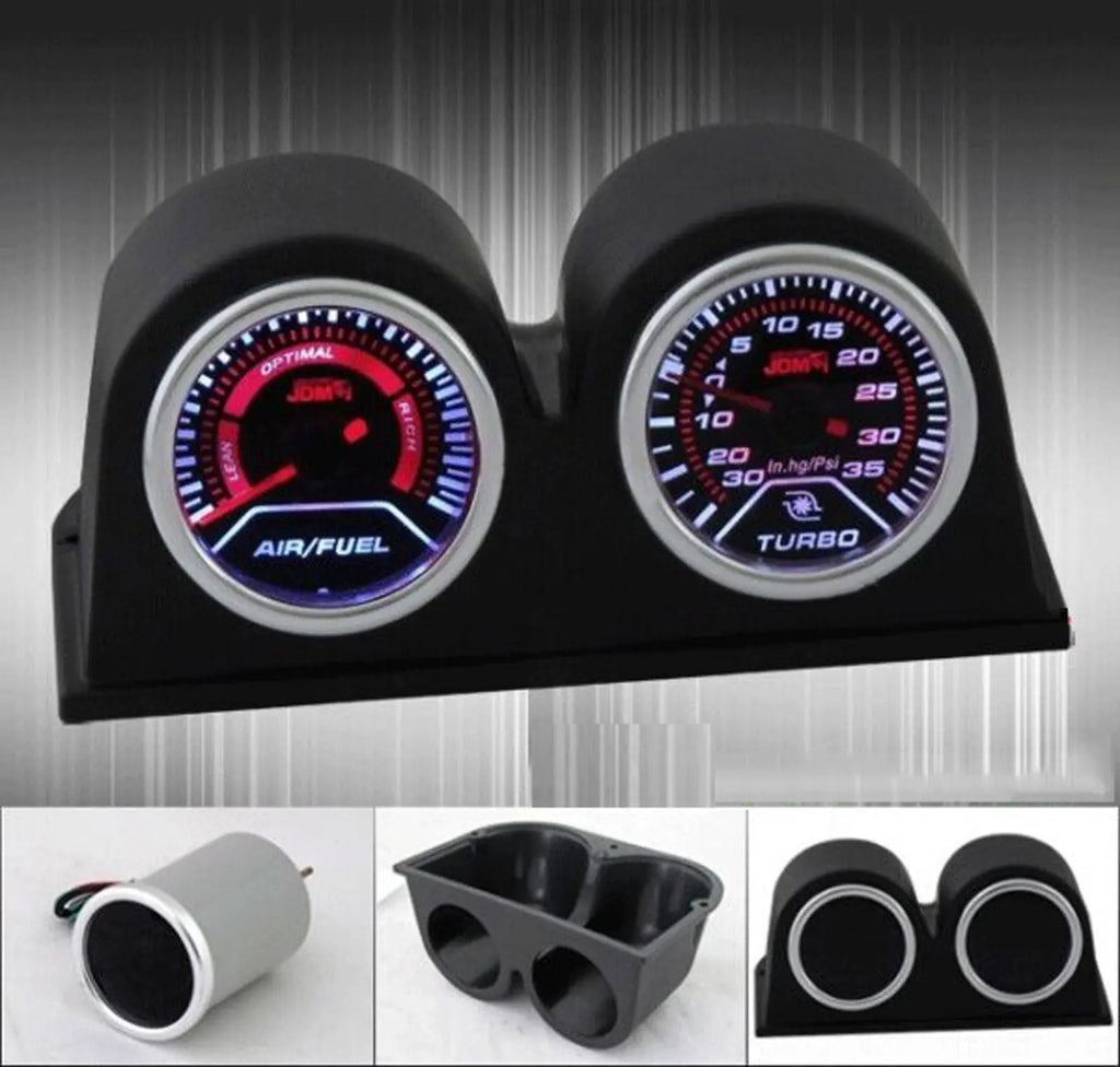 Jdm Vip Air Fuel Ratio Rich Lean + Turbo Boost Psi Gauge + Dual Pods H ...