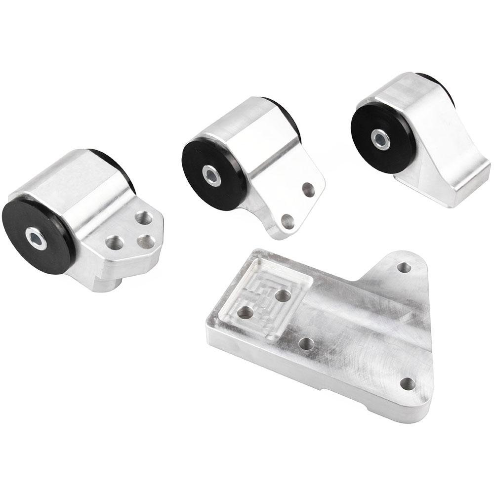 K-Series Billet Motor Mount Swap Kit - 92-95 EG K20 K24 - (Silver ...