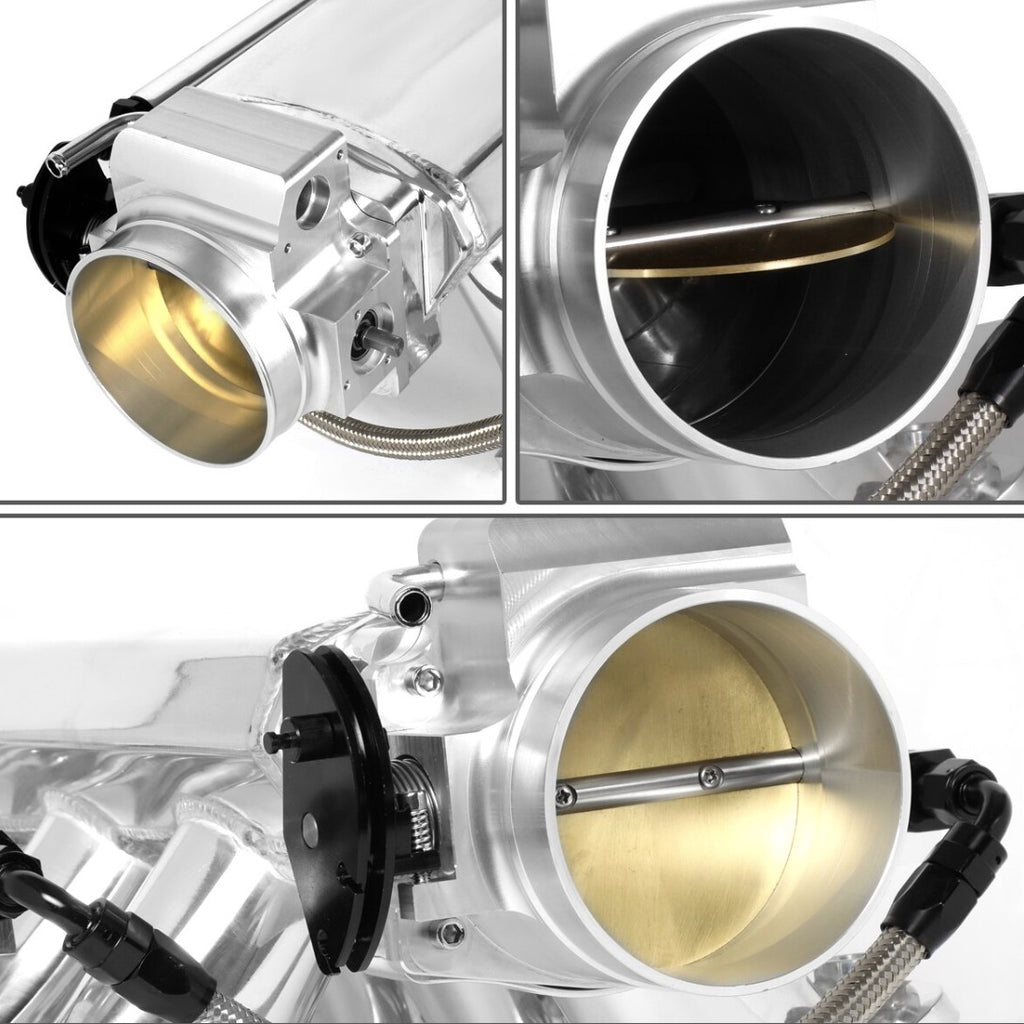 LS LSX LS1 LS6 Short Fabricated Intake Manifold Kit + 92mm Throttle Bo ...
