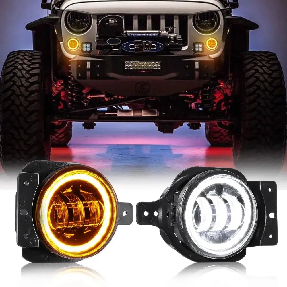 Led Fog Light Lamp Kit 82215549 2007-2021 For Jeep Wrangler Jk Jl Spor ...