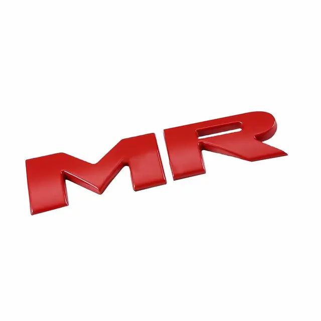 Mitsubishi Evo Mr Stick On 3D Chrome Red Auto Metal Emblem Trim Badge ...