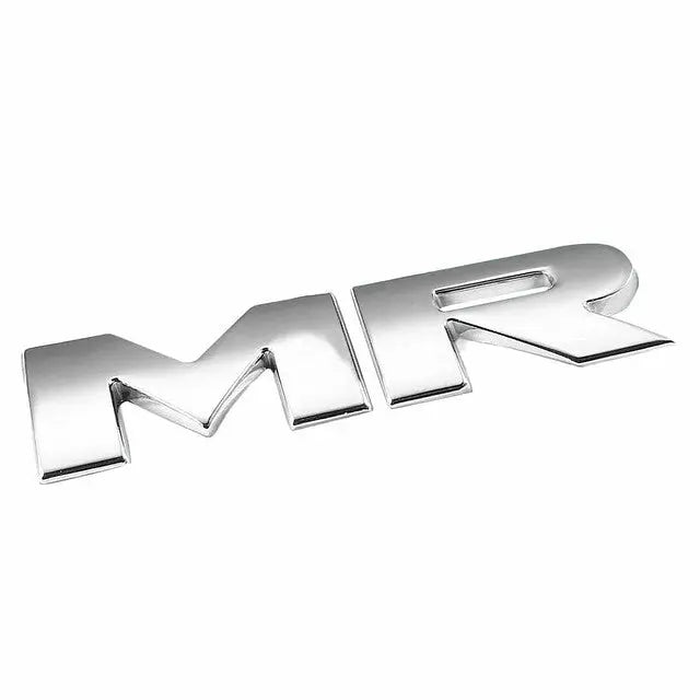 Mitsubishi Evo Mr Stickon 3D Polish Chrome Auto Metal Emblem Trim Badg ...