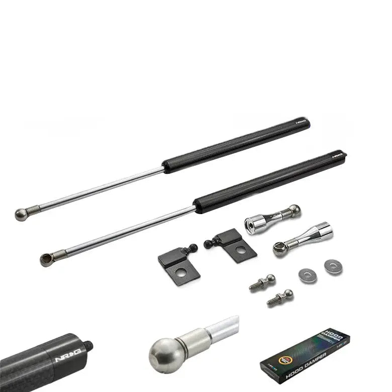 Nrg Carbon Fiber Oil Filled Shock Hood Damper 92-95 Honda Civic Ek Eg ...