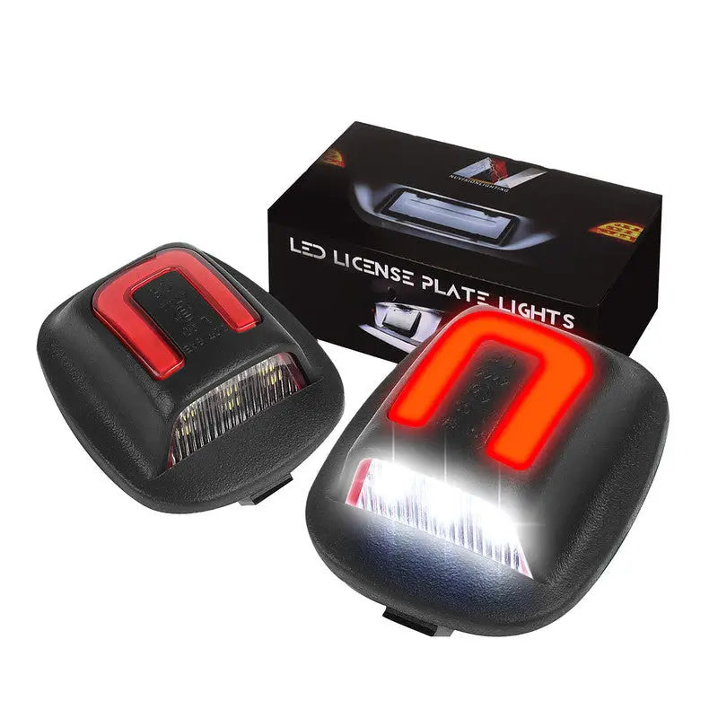 Nuvision 1994-2004 Nissan Xterra Frontier Red Led Tube License Plate L ...