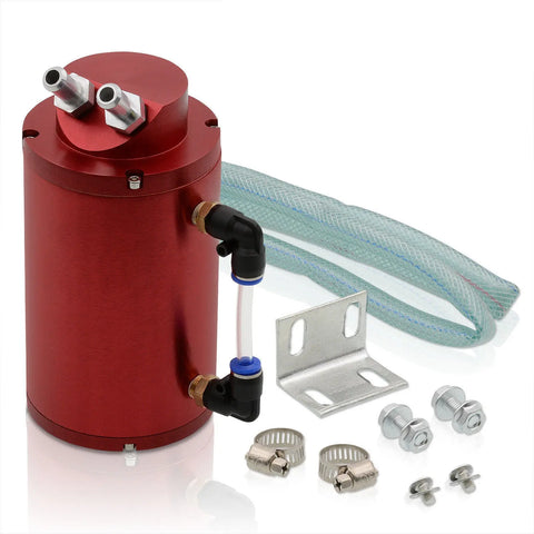 Red 350Ml Cylinder Oil Catch Can Tank W/ Drain Plug For Mazda Rx7 Rx8 ...