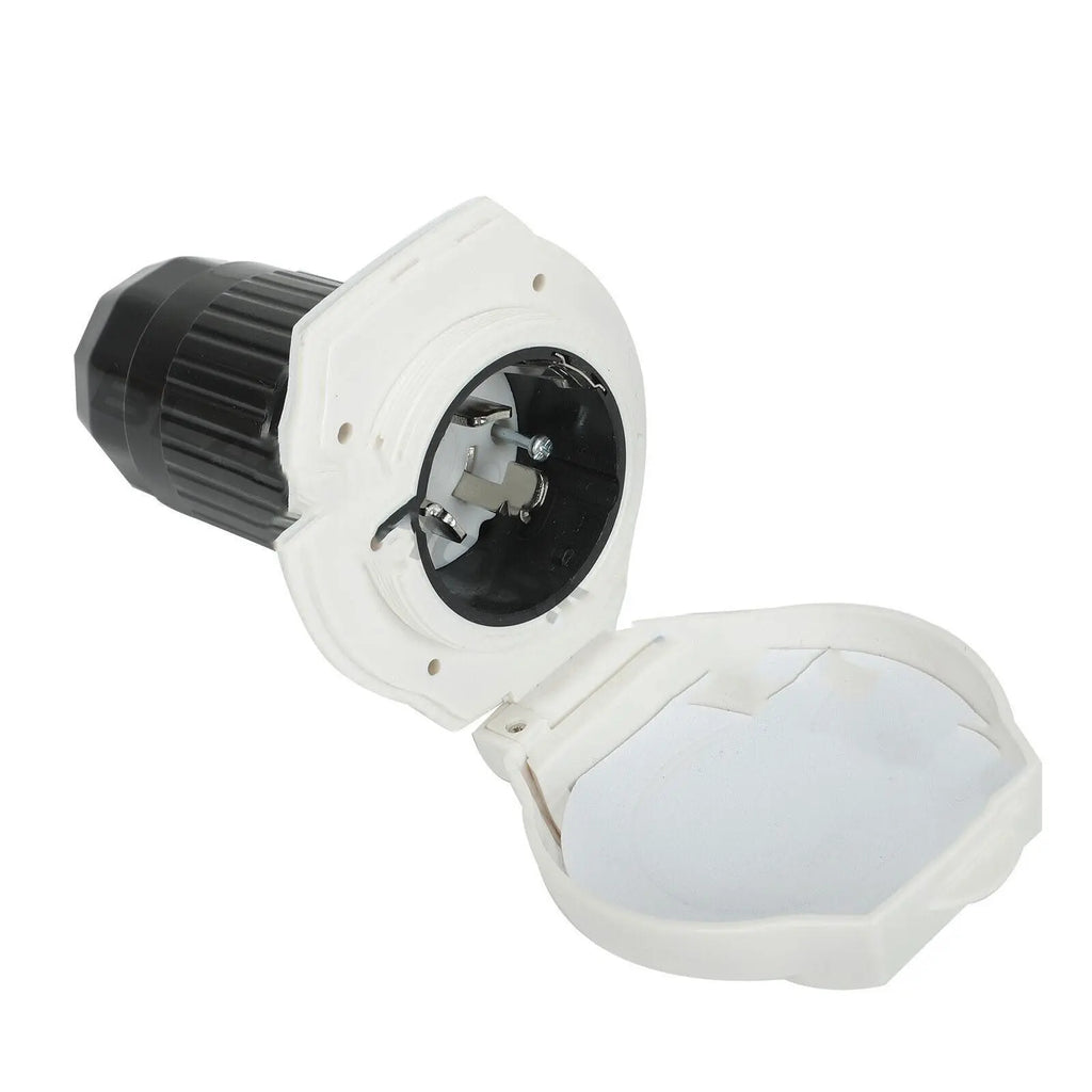 Rv Power Cord Twist Electrical Lock White Boat Marine Inlet 50 Amp 125 ...
