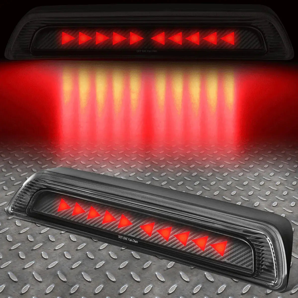 [Sequential Triangle Led] 07-17 Toyota Tundra Carbon Tail Third Brake ...