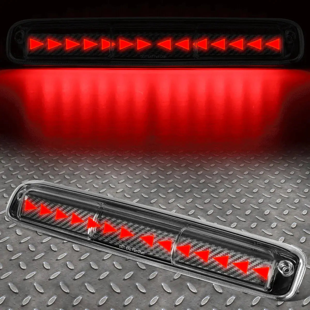 [Sequential Triangle Led]99-07 Silverado Sierra Carbon 3Rd Third Brake ...