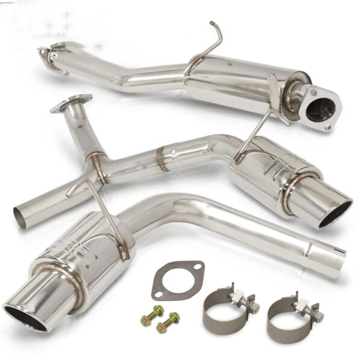 Stainless Steel 63Mm Catback Exhaust + 3.5" Dual Tips For 2000-2009 ...