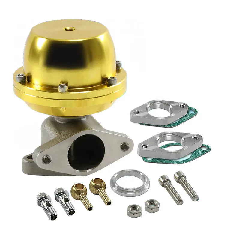 TURBO CHARGER TURBOCHARGER MANIFOLD EXHAUST GOLD 38MM WASTEGATE+8 PSI ...