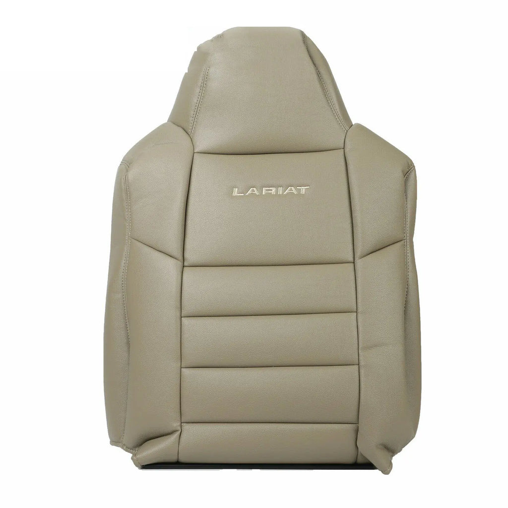 Tan Driver Lean Back Leather Seat Cover Fit 2002-2007 Ford F250 F350 S ...