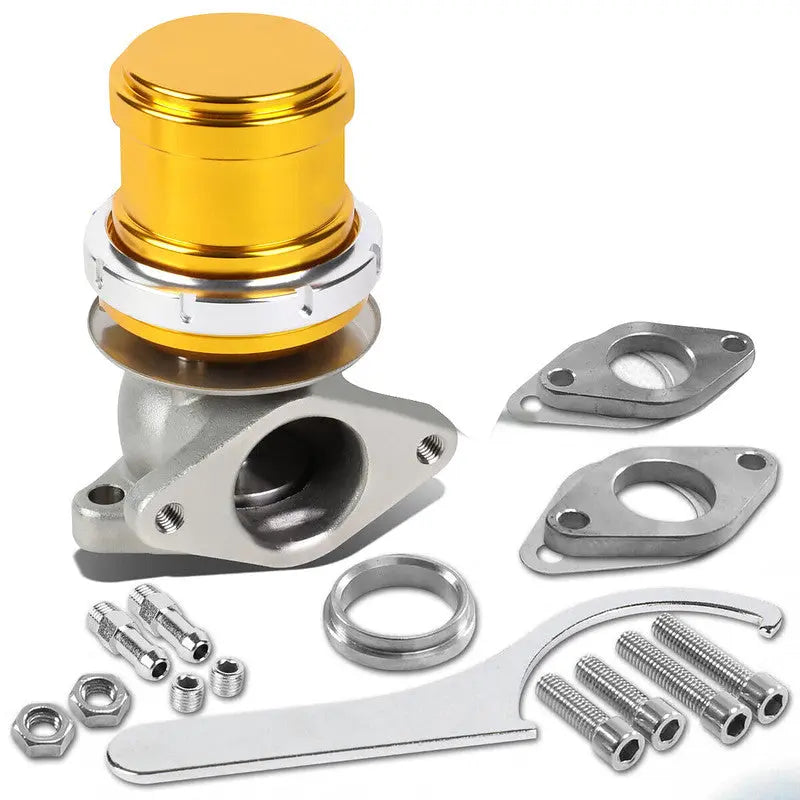 UNIVERSAL EXTERNAL 38MM TURBO V-BAND 5" WASTEGATE BYPASS EXHAUST+SPRIN ...