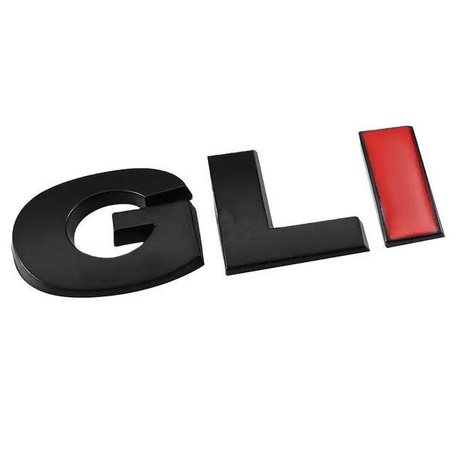 Vw Gli Golf/Jetta Stick On 3D Black Red Auto Metal Emblem Trim Badge L ...