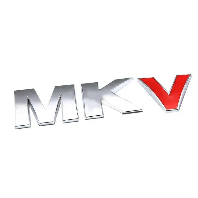 Vw Mk V Golf/Jetta Stick On 3D Chrome Red Auto Metal Emblem Trim Badge ...