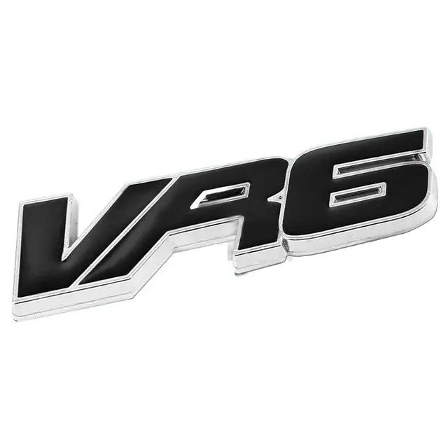 Vw Vr6 Golf/Jetta Stick On 3D Chrome Black Auto Metal Emblem Trim Badg ...