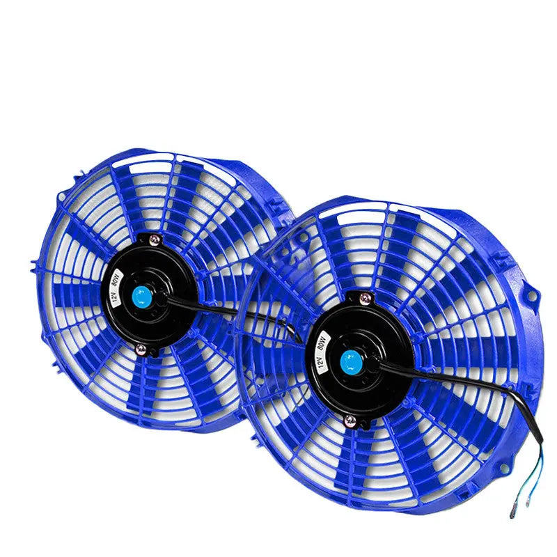 X2 12" 12V ELECTRIC SLIM PUSH/PULL BLUE ENGINE COOLING/RADIATOR FAN+MO ...