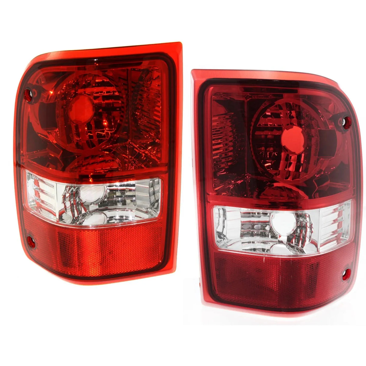 2006-2011 Ford Ranger Red Clear Tail Lights Replacement Lamps Left and ...